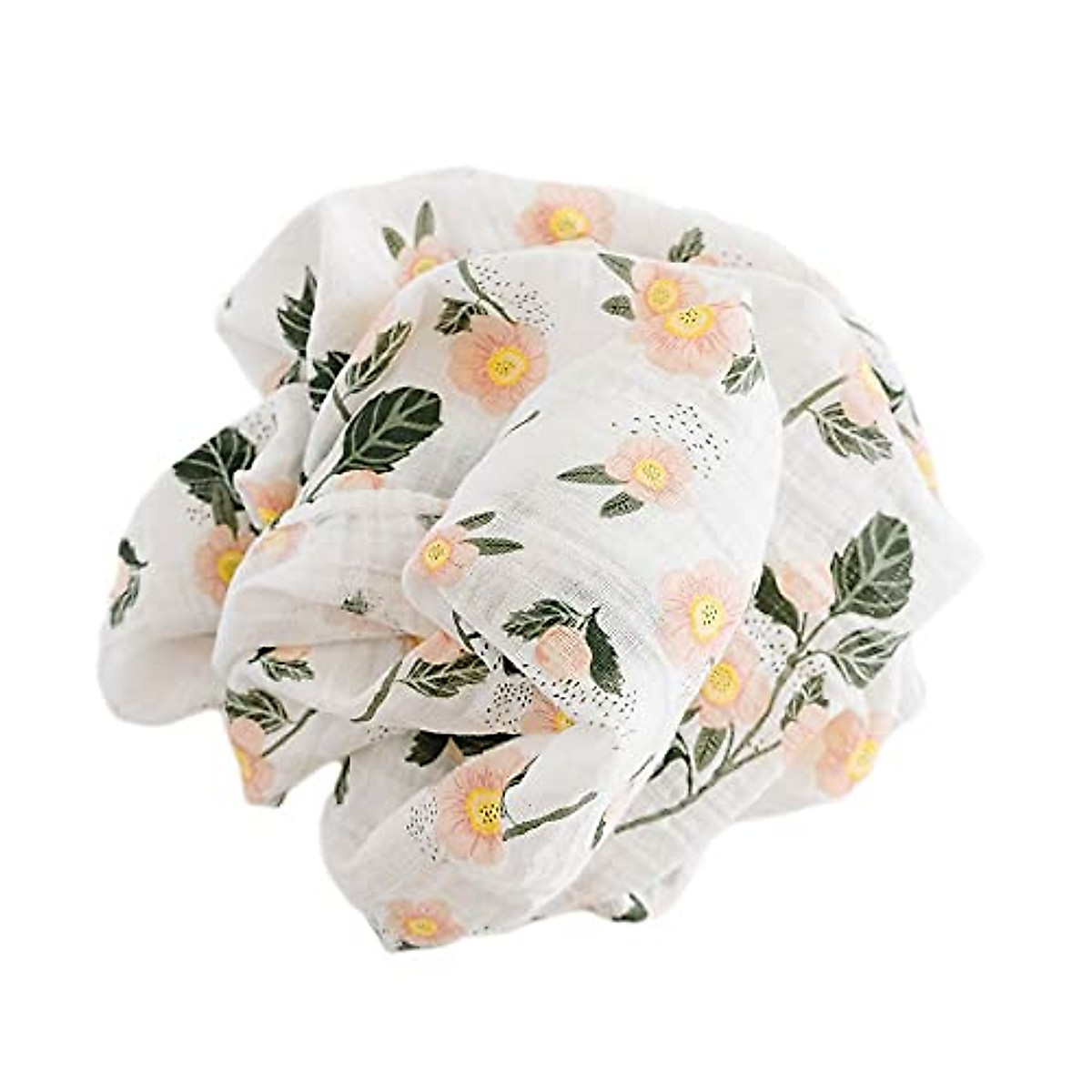 Red Rover Kids Cotton Muslin Swaddle - 47”x 47”- 100% Cotton – Machine Washable – Softer with Every Wash – Playful Designs -Soft, Breathable & Lightweight – Unisex (Blushing Bloom) RB0138