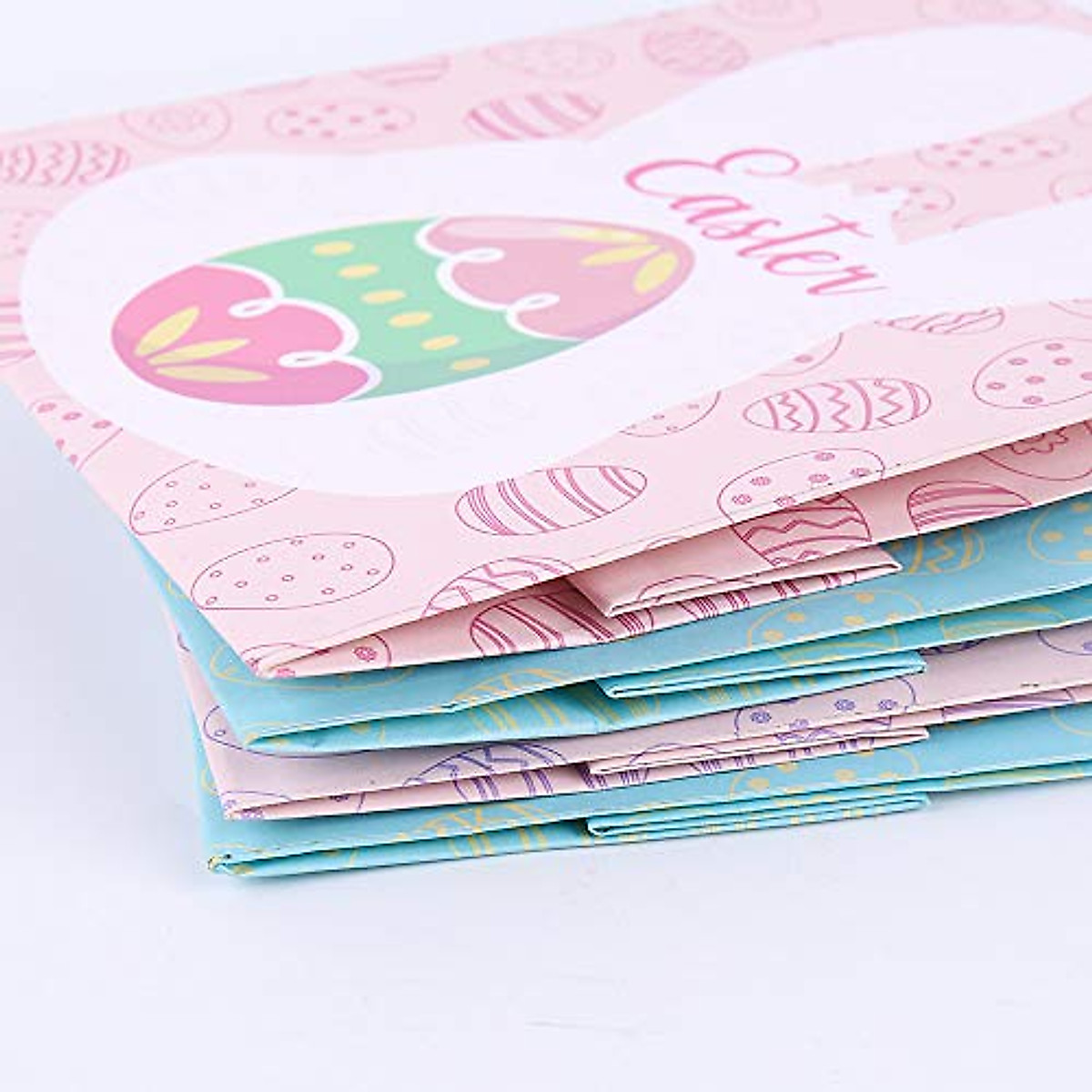 KEPATO 12 PCS Easter Gift Bags Paper Bag with Handles Bunny Design for Easter Egg Hunts, Party Favors Candies Goodie Bags Bulk,Packaging, Gifts