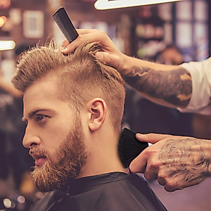 4 Pieces Hairdressing Brush Tools, Includes 2 Pieces Barber Blade Cleaning Brush Clipper Cleaning Nylon Brush and 2 Pieces Neck Duster Brush Hair Sweep Brush for Hair Styling, Black