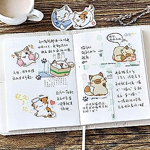 Small Size Scrapbook Stickers, 45pcs Doraking Boxed DIY Decoration Super Cute Cats Stickers for Laptop Planners Scrapbook Suitcase Diary Notebooks Album(Sweet Cats, 45pcs/ Box)