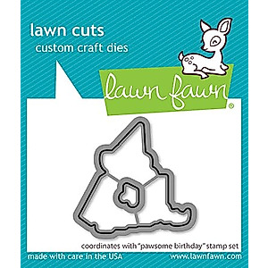 Lawn Fawn - Pawsome Birthday - Stamps and Dies - 2 Item Bundle