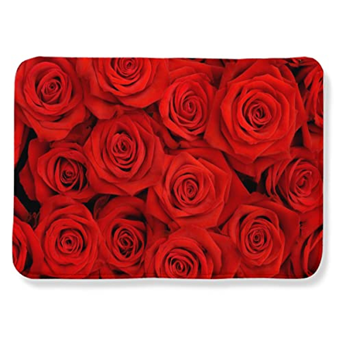 Floral Rug Red Rose Printed Large Area Rugs,Lightweight Water-Repellent Floor Carpet for Living Room Bedroom Home Deck Patio,40"x60"