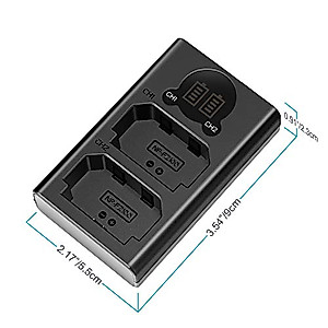 Neewer Dual USB Charger for Sony NP-FZ100 Battery, Compatible with Sony ZV-E1, FX3, FX30, A1, A9 II, A7R V, A7S III, A7 IV, A6600, A7C Cameras, Designed with LCD Display, Versatile Charging Options