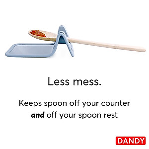 DANDY SpoonBest™ Silicone Spoon Rest for Stove Top – Cooking Utensil Rest – Spoon Holder for Stove Top – Nonstick Sturdy Silicone Spoon Rest for Kitchen Counter, BBQ grill (Gray)