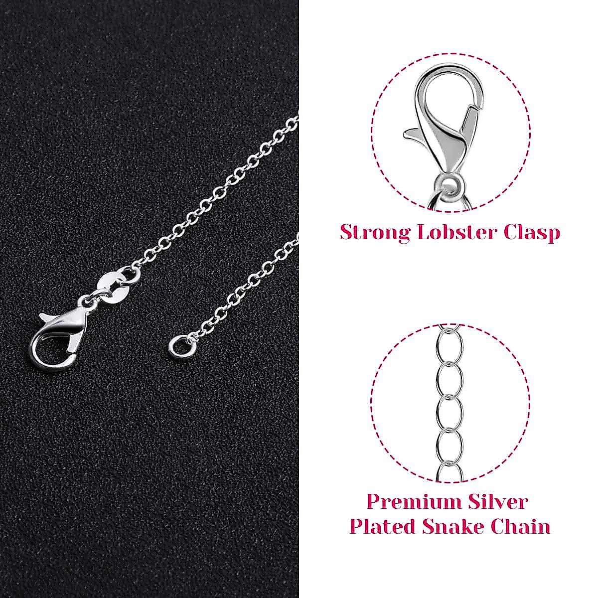 selizo 30 Pack Chain Necklace Bulk Jewelry Making Chains Silver Plated Necklace Chains for Necklace Jewelry Making, 1.2 mm (20 Inches)