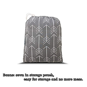 Crib net Crib Tent with Sewn in Storage Pouch, Baby Mosquito net for Crib, Pack N Play, Playpen/Stroller, 3 Sides Zipper Opening, 2 Luminous Zipper Head, Elastic Edges, Easy Attach and Remove, Black