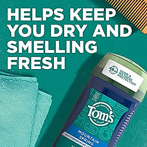Tom's of Maine Antiperspirant Deodorant for Men, Mountain Spring, 2.8 oz. 3-Pack