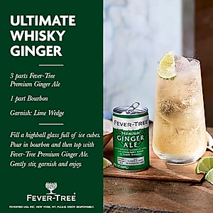 Fever Tree Ginger Ale - Premium Quality Mixer - Refreshing Beverage for Cocktails & Mocktails. Naturally Sourced Ingredients, No Artificial Sweeteners or Colors - 150 ML Cans - Pack of 24