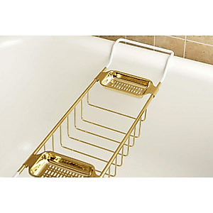 Kingston Brass CC2152 Vintage Bathtub Caddy Tray, 26" to 33" Adjustable Length, Polished Brass
