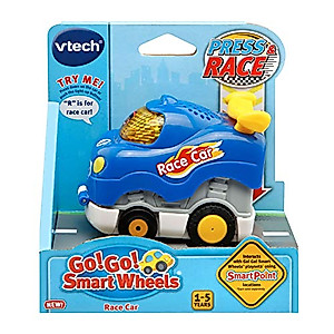 VTech Go! Go! Smart Wheels Press and Race Race Car , Blue