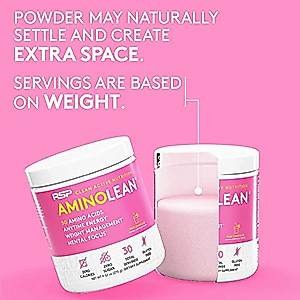 RSP NUTRITION AminoLean Pre Workout Powder, Amino Energy & Weight Management with Vegan BCAA Amino Acids, Natural Caffeine, Preworkout Boost for Men & Women, 30 Serv, Pink Lemonade…