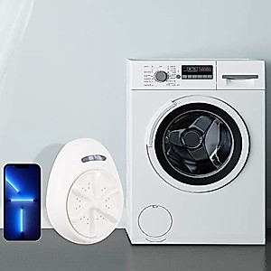 TOPINCN Mini Washing Machine,120W Storage Transport Dollies ABS Washing Machine Mini Washer Travel Clothes Underwear Washer for Outdoor
