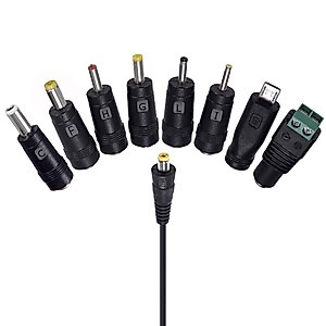 SoulBay 15W AC Adapter Universal Switching Power Supply DC 3V 4.5V 5V 6V 7.5V 9V 12V Charger with 8 Interchangeable Tips for Household Electronics, Adjutable Voltage, 1250mA Max