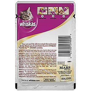 WHISKAS PURRFECTLY Chicken Wet Cat Food Chicken Entree Flavor 3 Ounces (Pack of 24)