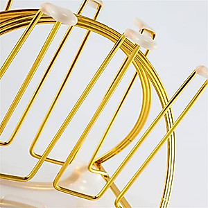 XWOZYDR Glass Water Cup Rack Wrought Iron Upside-Down Drain Mug Holder Stand Storage Organizer