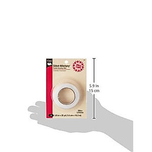 Dritz Stitch Witchery, Ultra Light Weight fusible bonding Web, 5/8-Inch X 20-Yards, White