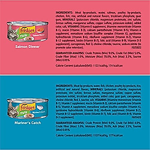 Purina Friskies Wet Cat Food Pate Variety Pack Seafood and Chicken Pate Favorites - (40) 5.5 oz. Cans