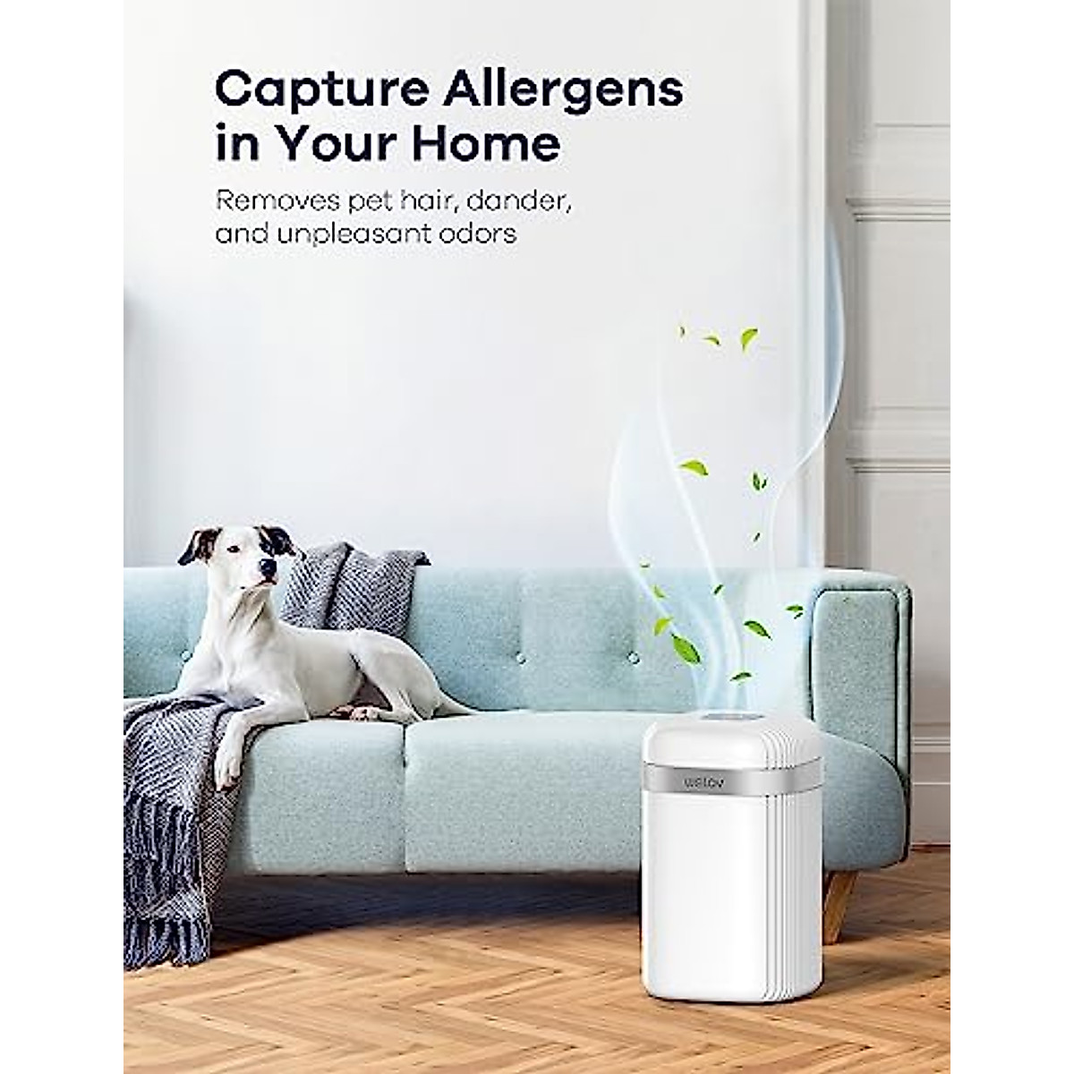 Air Purifiers for Bedroom: Welov H13 True HEPA Air Purifiers for Pets Allergies Asthma, Air Cleaner for Nursery Removal to 0.1 Microns, 23db Quiet, Night Light, Removes Pet Dander Pollen Smoke Dust