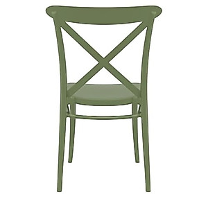 Compamia Cross Resin Outdoor Chair Olive Green (Set of 2)