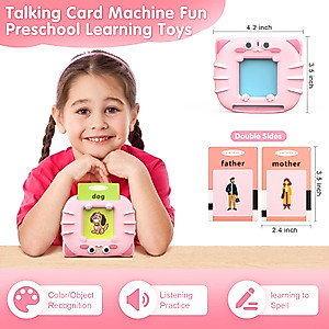 Speech Therapy Toys for Toddlers Kids: Talking Flash Cards Learning Toys Sound Electronic Autism Toys - Preschool Educational FlashCards Toys for 2 3 4 5 6 1 Year Olds Boys Girls Baby