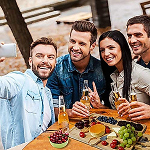 NIUXX Organic Bamboo Cheese Board with 4 Cheese Knives Set for Kitchen, 2 Compartments and 1 Sauce Container Charcuterie Platter, Rectangle Serving Tray with Hidden Cutlery Drawer for Party