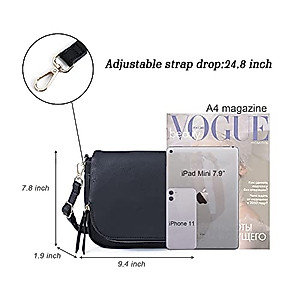 Crossbody Bags for Women Small Pu Leather Over the Shoulder Purses and Flap Cross Body Handbags with Multi Pockets