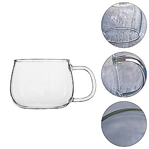 Hemoton 300 ML Glass Water Cup Milk Cup Juice Cup Drink Glasses Glass Mugs Glass Milk Mugs Tea Cup Clear Glass Coffee Mugs Coffee Cups Beverage Mug