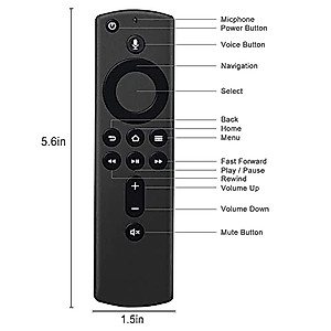 L5B83H Replacement Voice Remote Control (2nd GEN) fit for Amazon 2nd Gen Fire TV Stick and Fire TV Cube,1st Gen Fire TV Cube, Fire TV Stick 4K, Fire TV Stick Lite and 3rd Gen Amazon Fire TV