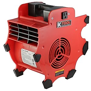 K Tool International 77700; Big Chill Workforce Blower, 3 Speed Motor with Built-in Overload Protection, 4 Angle Position, Indoor and Outdoor Use, Heavy Duty Design Impact Resistant ABS, 1200 CFM, Red