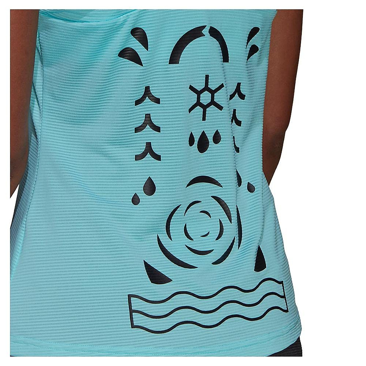 adidas Women's Tennis Y-Tank Heat.RDY, Pulse Aqua/Black (Primeblue), Medium