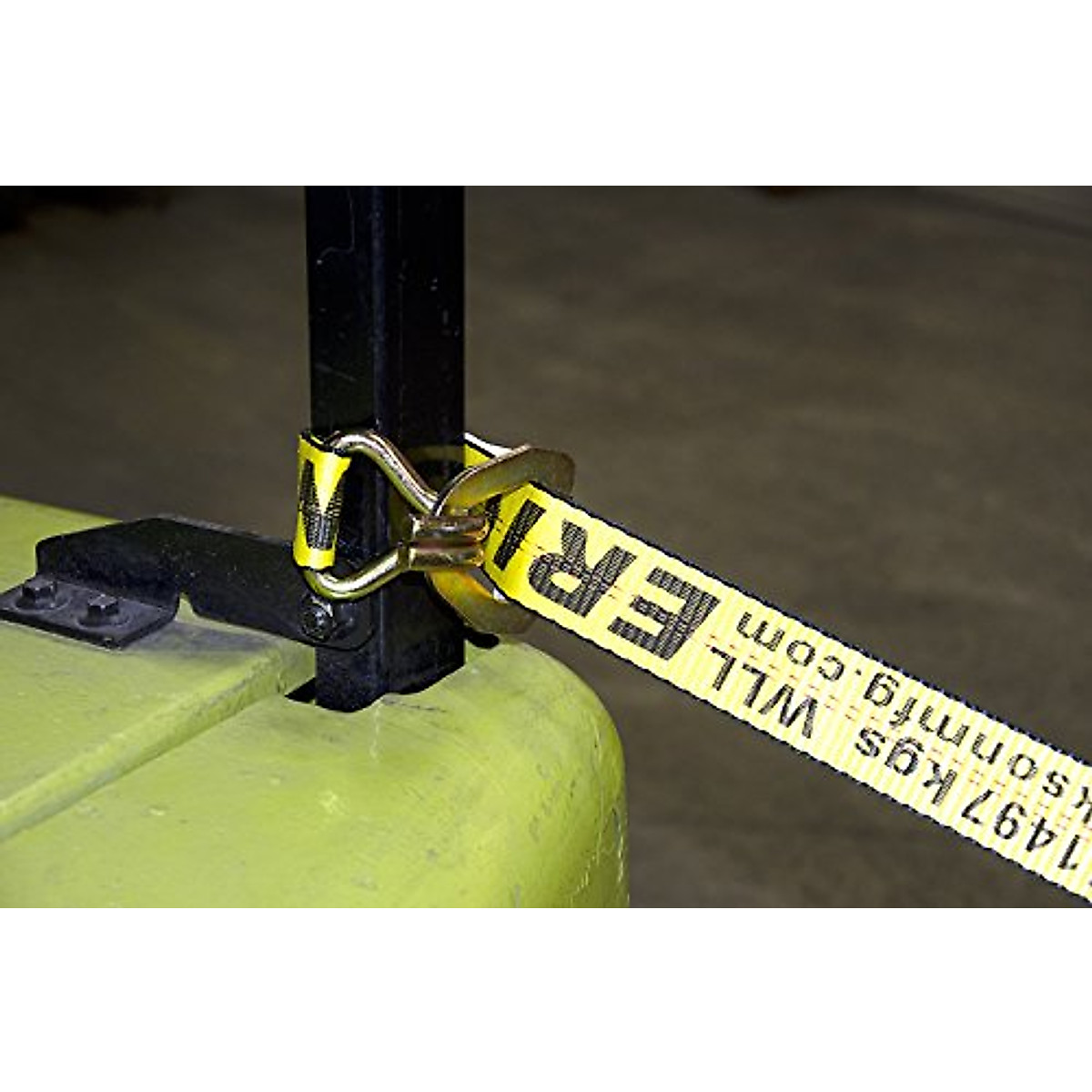 Erickson 58629 Yellow 2" x 20' Ratchet Strap with Floating D-Ring