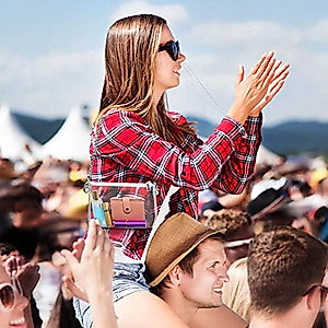 Lorbro Clear Purses for Women Stadium Approved, Clear Crossbody Shoulder Bag with Zipper Closure, Transparent Purse for Concerts, Sporting Event, Party, Festivals (Silver)