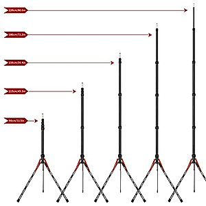 BESNFOTO Photography Travel Light Stand Tripod Portable Aluminum Lightweight 220cm/ 7ft Photo Studio Tripod for Strobe Reflector Samll Softbox Video Shooting Background Light with Carrying Bag