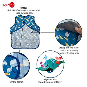 Joyo roy Baby Bib Baby Boy Bibs Waterproof Bibs Toddler Smock Baberos para Bebe Niño Plastic Bibs for Babies Bibs with Food Catcher Baby Bibs for Eating Bibs For Toddlers baberos para bebe niño
