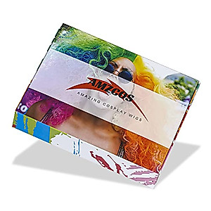 AMZCOS 15 Inch Short Straight Black Bob Wig with Bangs | Natural Heat Resistant Synthetic Hair for Women