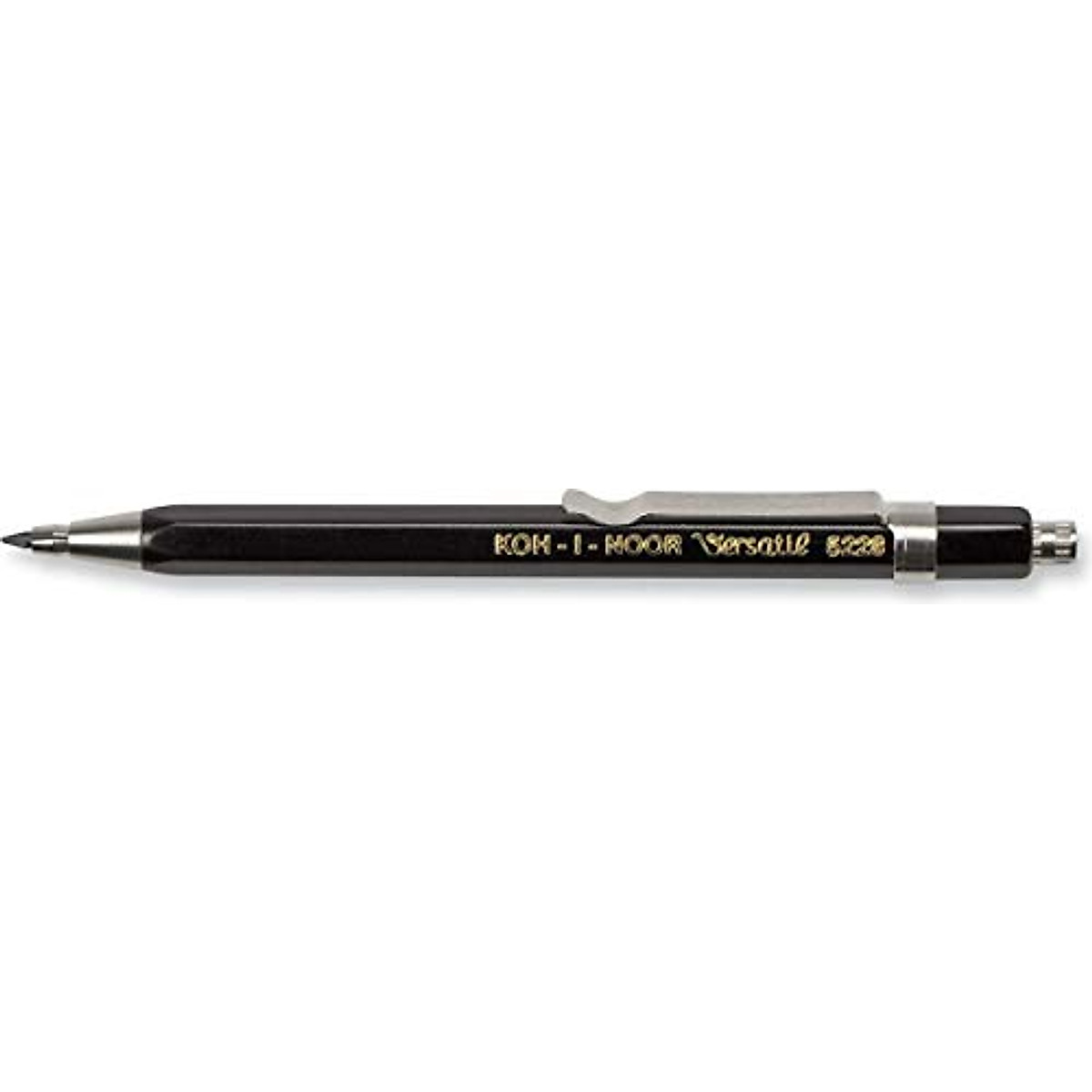 KOH-I-NOOR 2mm Diameter Short Mechanical Clutch Lead Holder Pencil - Black