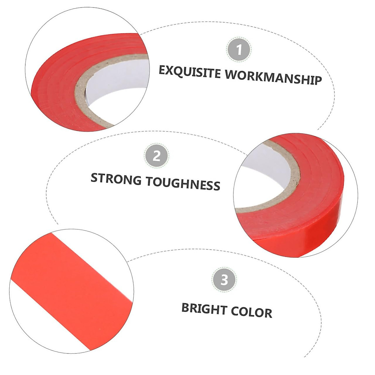 DOITOOL 10 Rolls Lapper Tape Garden Tape Tomatoes red Duct Tape Plants Garden Tape Plant tie Tape Garden tie Tape Garden Wire Floral Tape Plants Ties Blush tie PVC to Stretch Plate