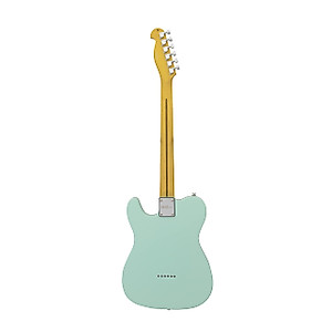 CNZ Audio Thinline TL Electric Guitar - Semi-Hollow Body - Surf Green, Tortoise Pickguard, Amber Maple Matte Neck & Fingerboard