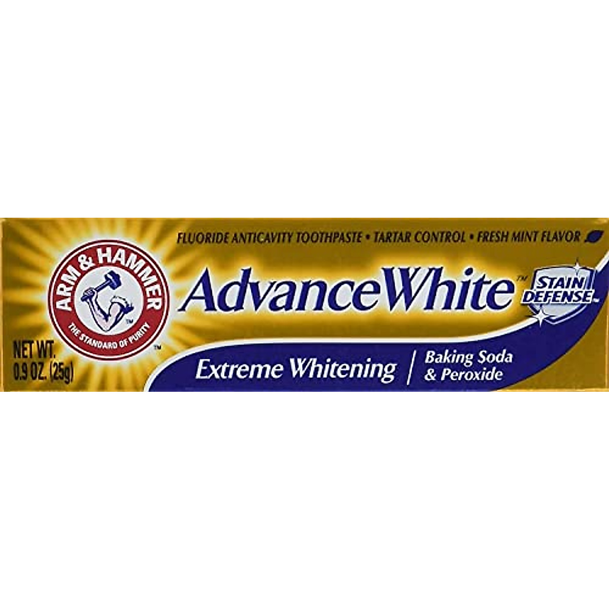 Arm and Hammer Advance Whitening Toothpaste .9 Oz Travel Size 4 Pk.