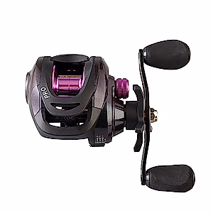 Baitcasting Fishing Reel,Compact Design Metal Body Baitcaster Reel,11LB Drag,20-Speed Magnetic Braking System,Available in 6.5:1 and 8.1:1Conventional Reel for Catfish, Musky (B: Left Hand-8.1:1)