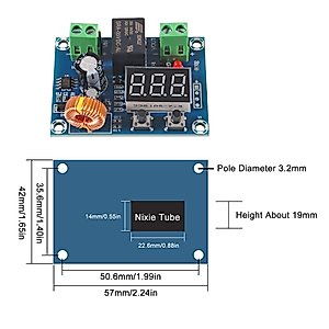 AITRIP 3PCS DC 12V-36V Voltage Protection Module Digital Low Voltage Protector Disconnect Switch Over Discharge Protection Module Output 6-60V XH-M609
