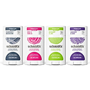 Schmidt's Aluminum Free Natural Deodorant for Women and Men, Coconut & Kaolin Clay for Sensitive Skin with 24 Hour Odor Protection, Certified Natural, Vegan, Cruelty Free, 3.25 oz