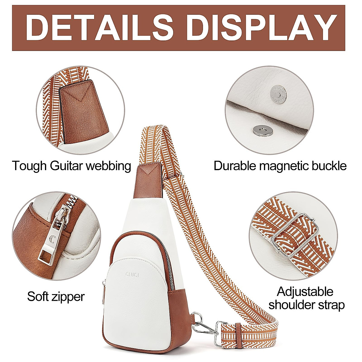 CLUCI Small Sling Bag Bundles with Laptop Tote Bag for women