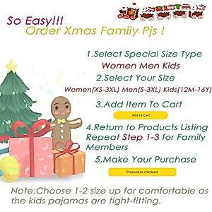 Joyond Kid Boys Girls 2 Piece Family Matching, Festive Christmas Pajama Sets, Cotton, Snowman, White, 14Years