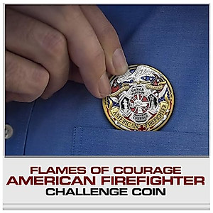 American Firefighter First in Last Out Challenge Coin