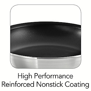 (2pack) Tramontina Professional Nonstick Restaurant Fry Pan, 10-Inch, Natural Aluminum