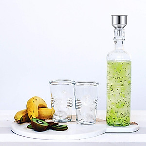 Shappy 5 Pieces Stainless Steel Funnels Set Canning Funnel Fine Mesh Strainer Mesh Filter Compatible with Wide and Regular Narrow Mouth Mason Jar