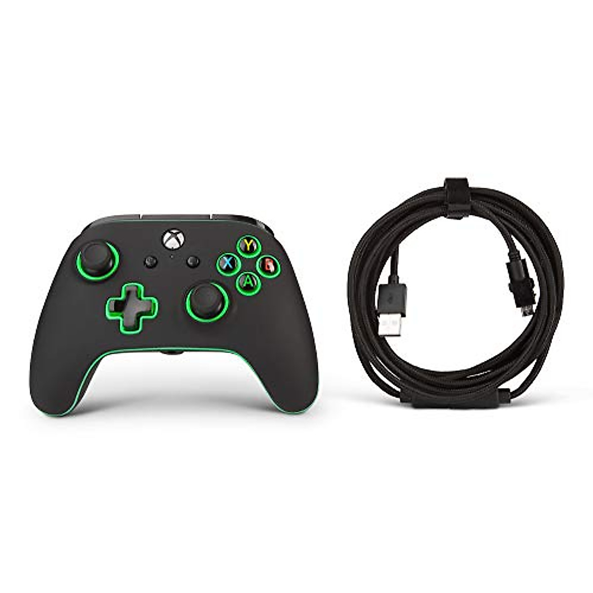 PowerA Spectra Enhanced Illuminated Wired Controller for Xbox One, gamepad, video game, gaming controller, works with Xbox Series X|S
