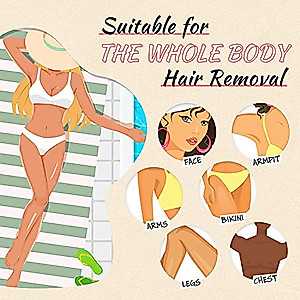 Hard Wax Beads, Ajoura 1lb Refill Wax Beans for Hair Removal Kit, Brazilian Coarse Waxing for Bikini, Face, Eyebrow, Back, Chest, Legs, Armpit, At Home Waxing Beads for Women Men