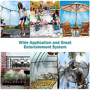 Misters for Outside Patio, Outdoor Misting Cooling System for Patio, Water Mister Outdoor, Outdoor Mister System for Garden Trampoline Greenhouse